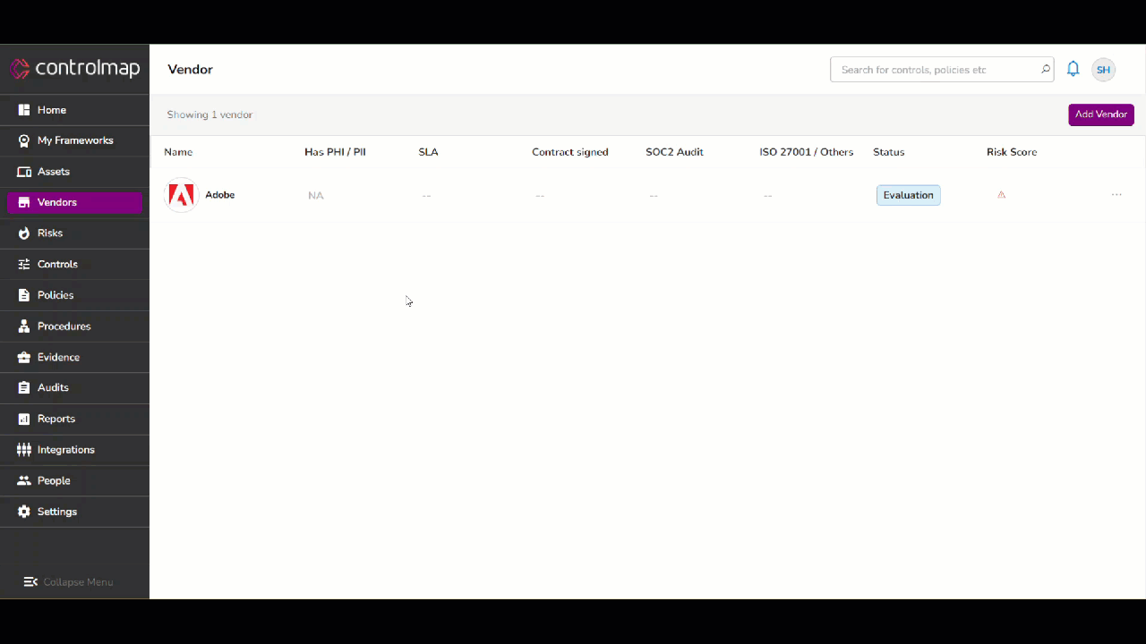 Vendors – ControlMap