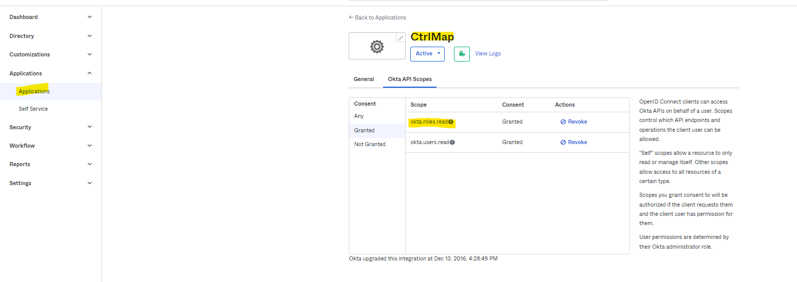 Connect to OKTA – ControlMap