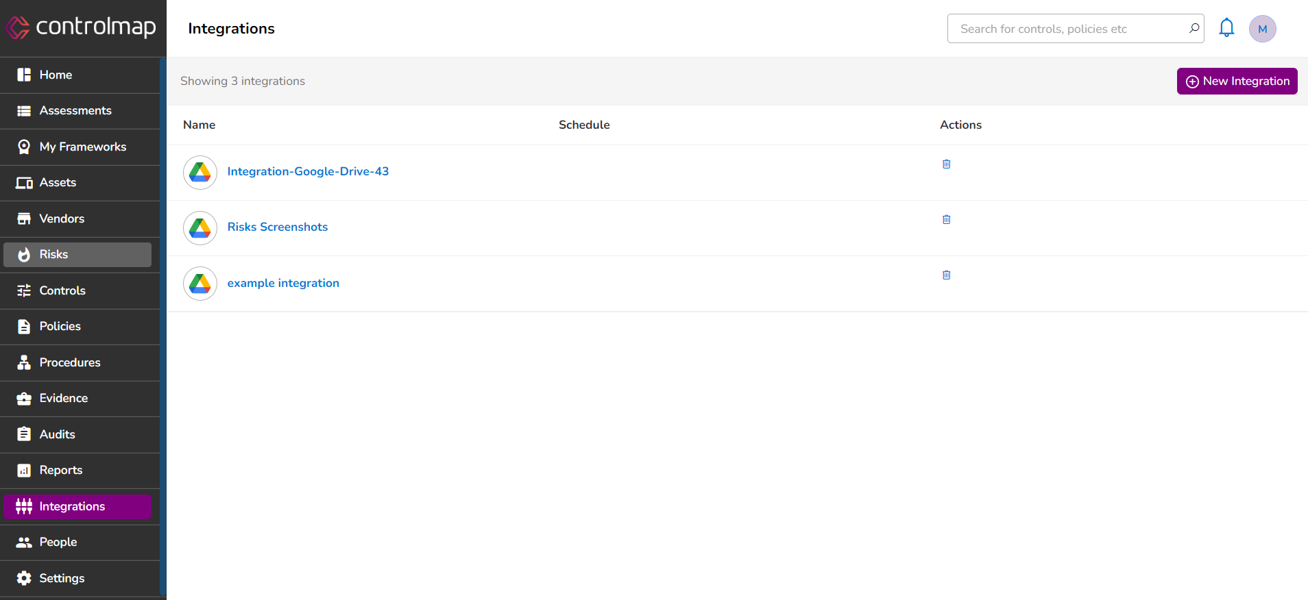 Integrations – ControlMap