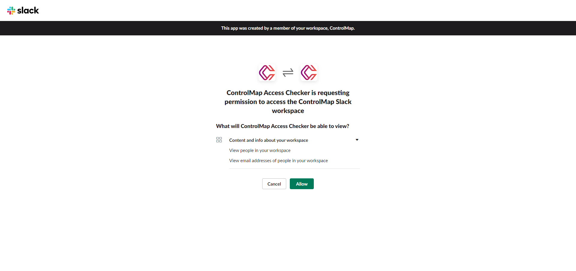 Integrating with Slack – ControlMap